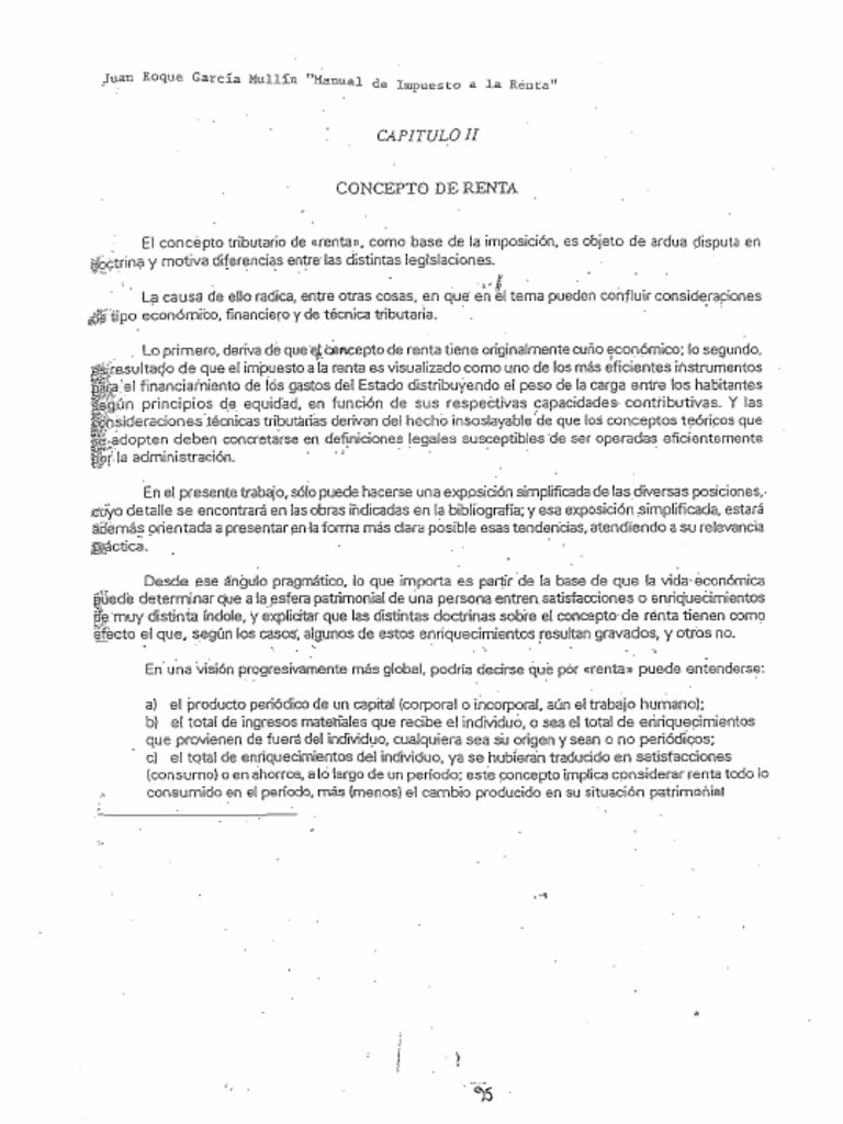 Manual de Impuesto A La Renta, Cap. II Concepto de Renta - Roque GarcÃ ...