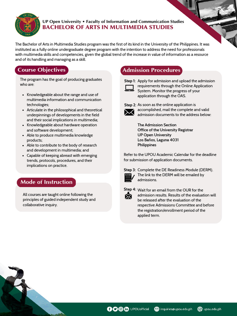 BA Multimedia Studies Online Program | PDF | Multimedia