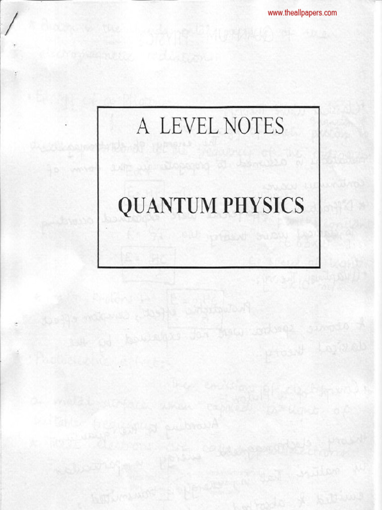 Quantum Physics | PDF