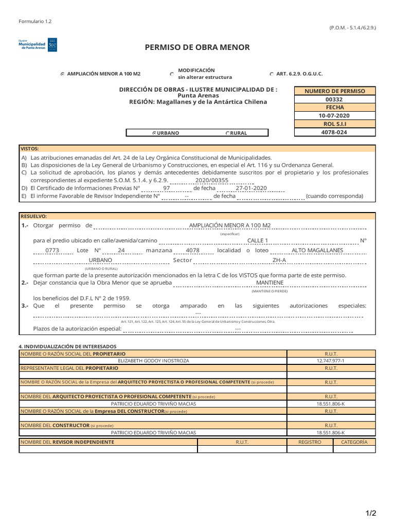 Permiso de Edificacion | PDF | Gobierno