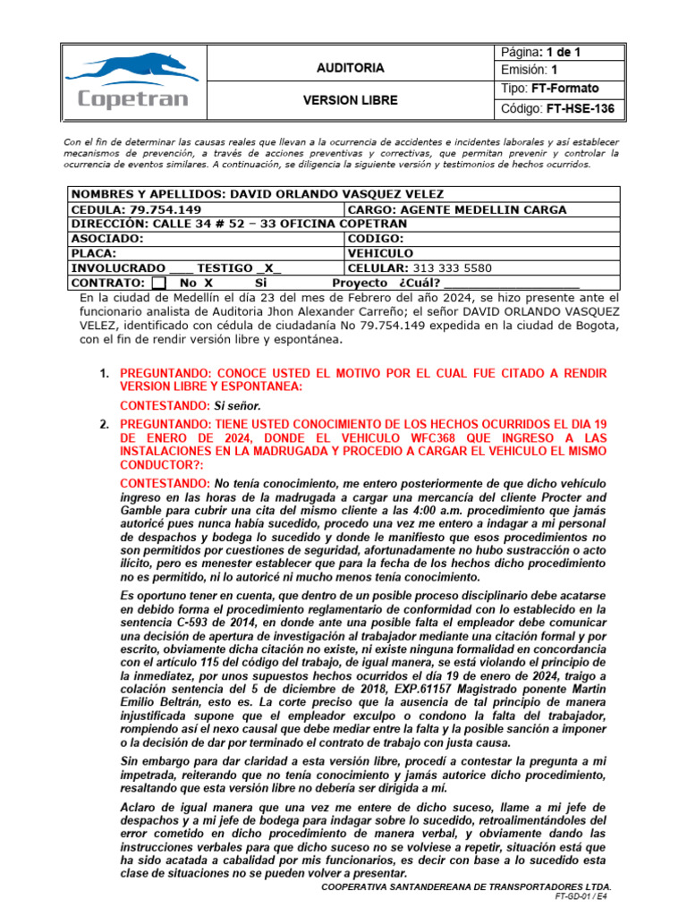 Versión Libre Medellín Guarda | PDF