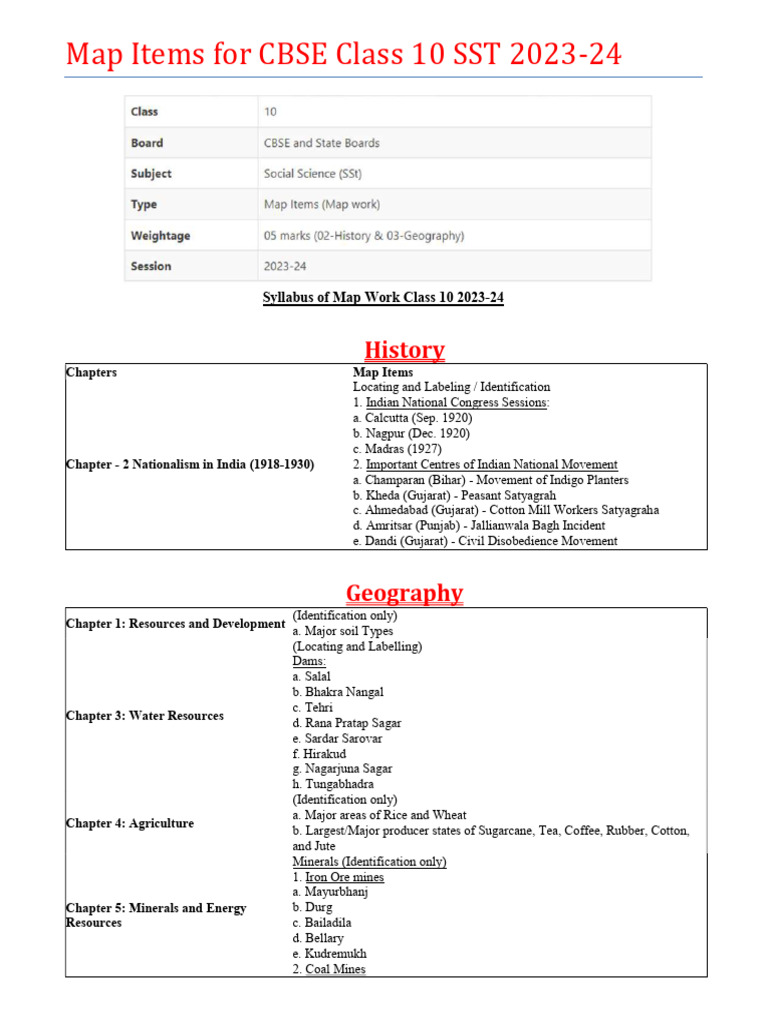 Class 10th Social Science Maps | PDF | Gujarat | Tamil Nadu