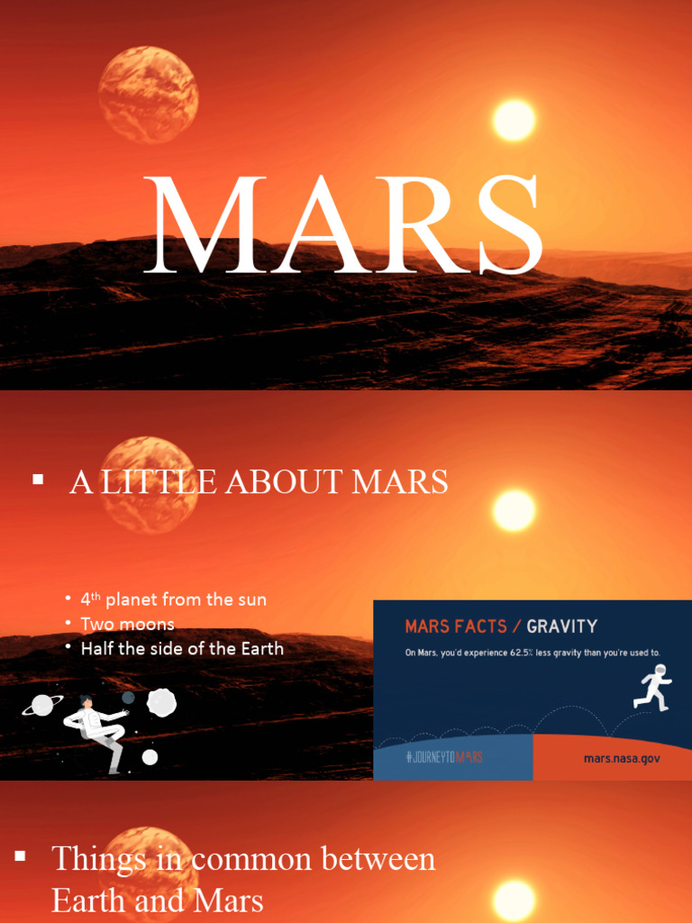 Mars Presentation | PDF | Travel | Science & Mathematics