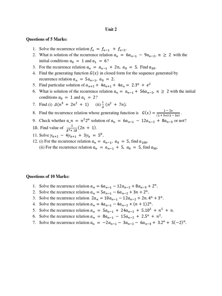 Practice Questions Unit2 | PDF