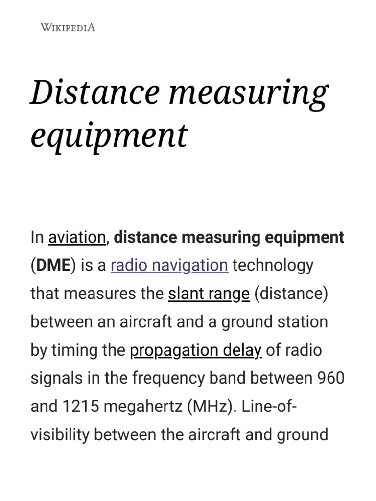 Distance Measuring Equipment | PDF | Telecommunications ...