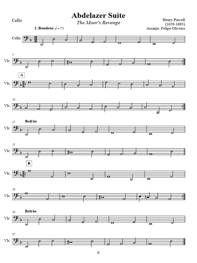 Cello - Partes Cordas | PDF