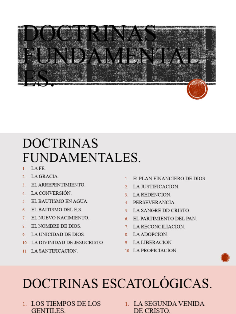 Doctrinas Fundamentales Bíblicas | PDF | Cristo (título) | Jesús