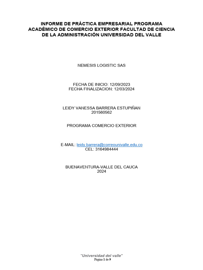 INFORME lEIDY | PDF | Business | Gestión de recursos humanos