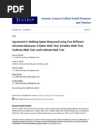 Gait Speed Norms for Ambulation Types | PDF
