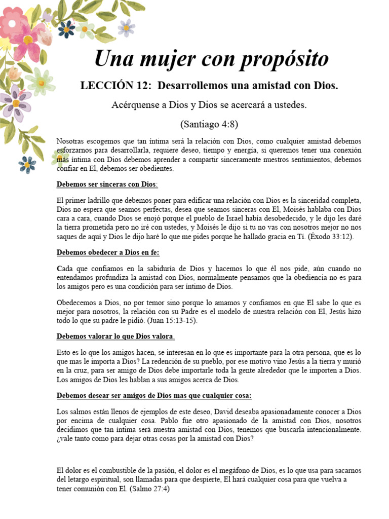 Leccion Número 12 | Descargar gratis PDF | Dios | Creencia religiosa y doctrina