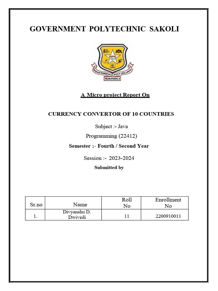 Java Microproject 2024 - ? | PDF | Computer Program | Programming