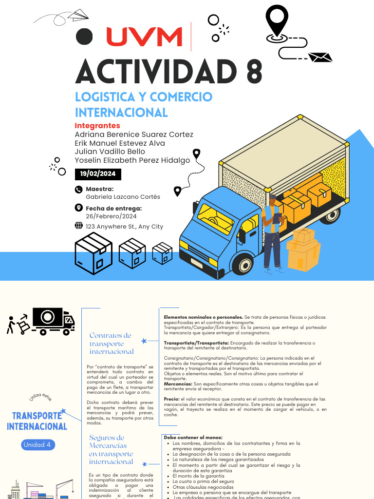 Eq12 Act8 Tríptico | PDF | Seguro | Logística