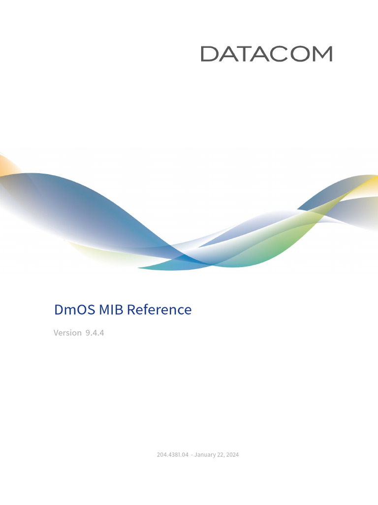 DmOS MIB Reference Guide 9.4.4 | PDF | Telecommunications | Information ...
