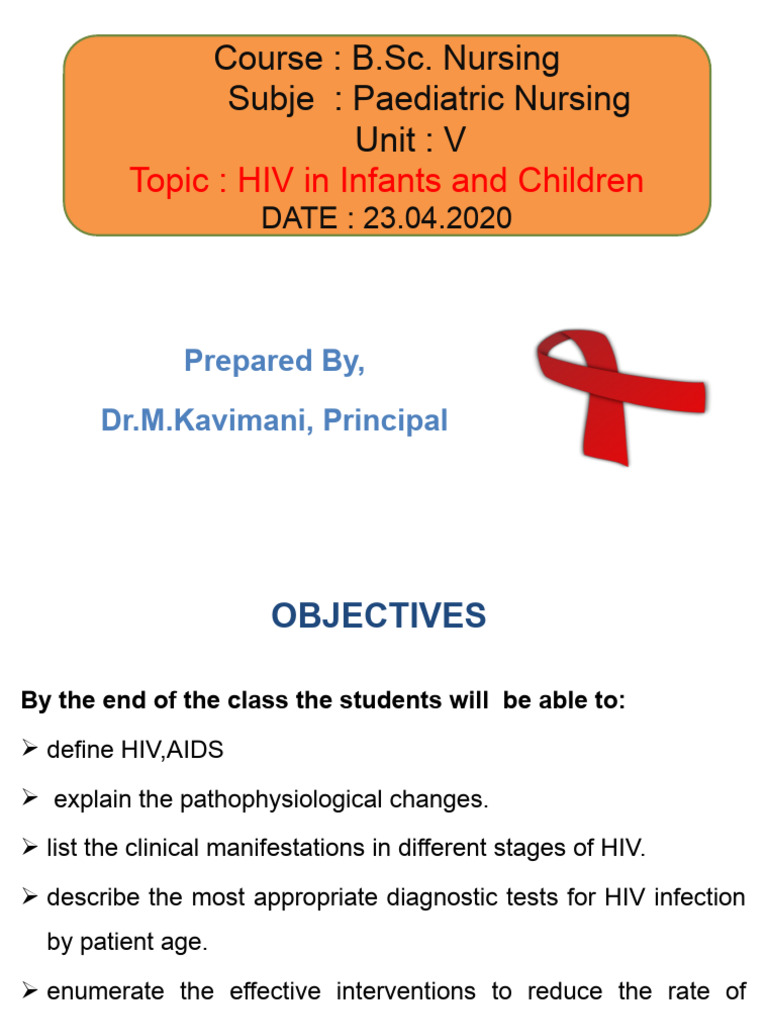 HIV in Infants and Children Overview | PDF | Hiv/Aids | Hiv