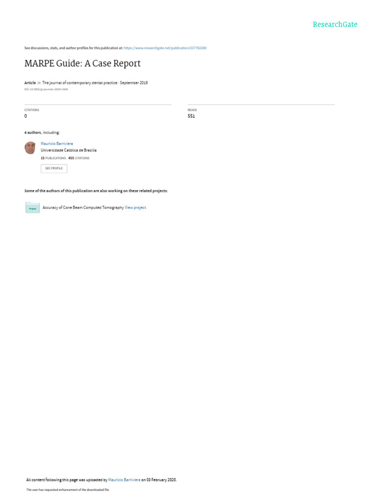 MARPE Guide A Case Report | PDF | Orthodontics | Dental Implant