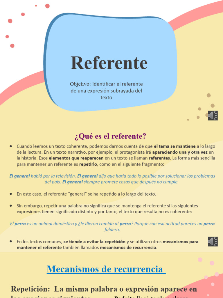 referente | PDF | Palabra