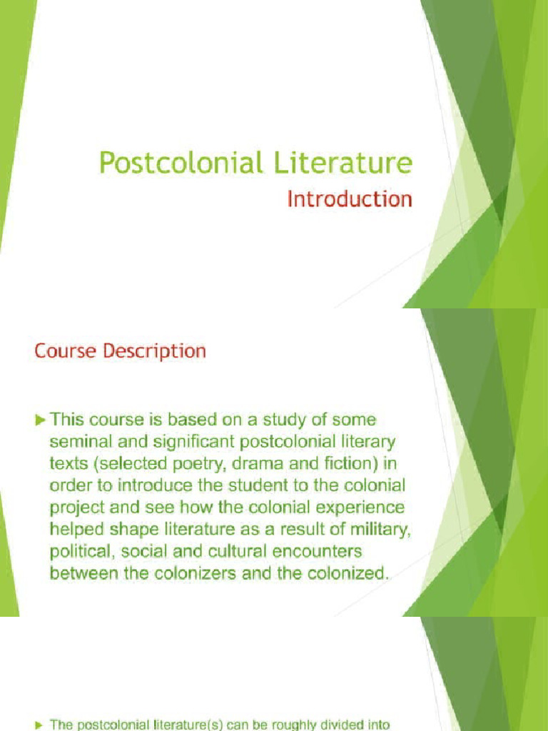 Postcolonial Literature | PDF