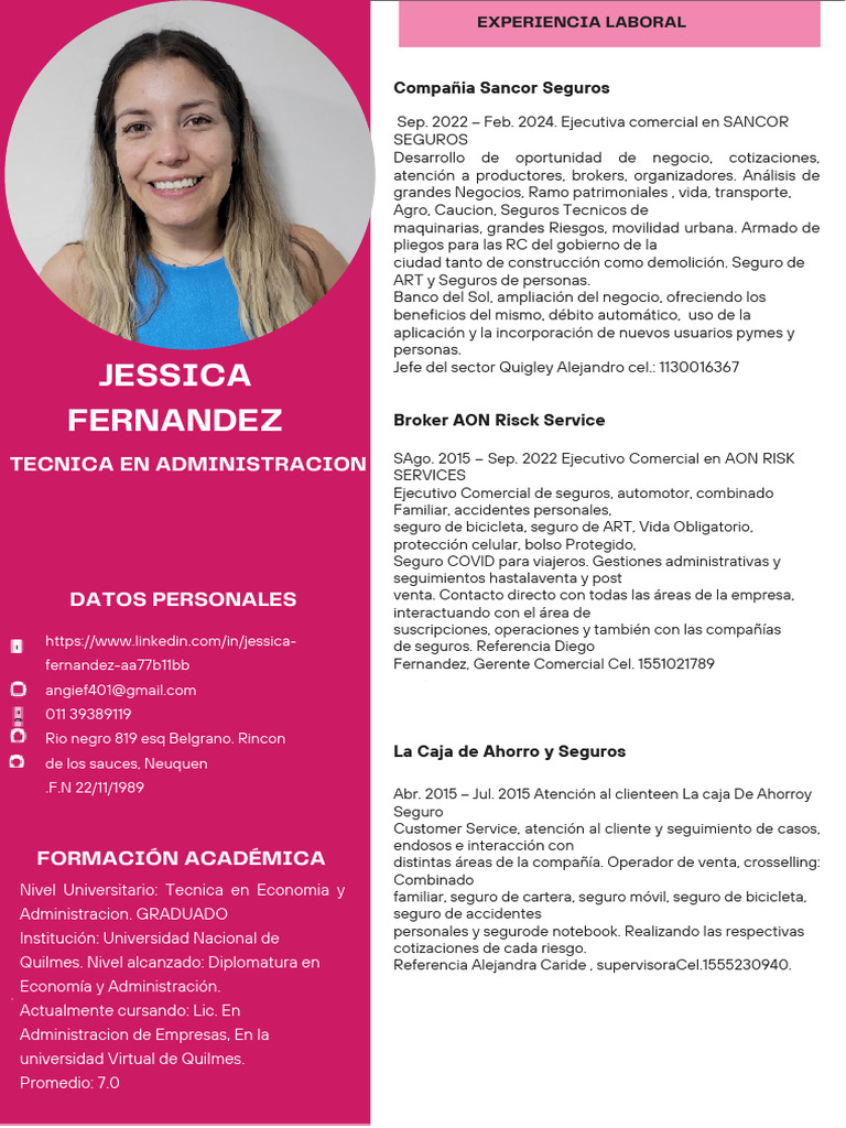 Experiencia en Administración y Seguros | PDF | Seguro | Industrias de ...
