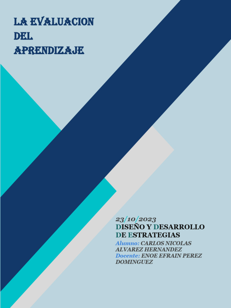 Evaluacion Del Aprendizaje | PDF | Evaluación | Enseñando
