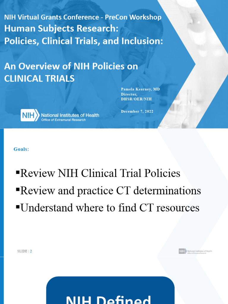 Slideset An Overview of NIH Policies Clinical Trials Revised ...