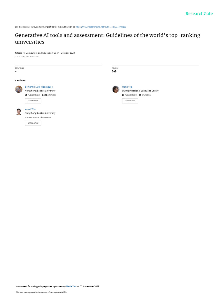 GAI Assessment Guidelines for Universities | PDF | Plagiarism ...