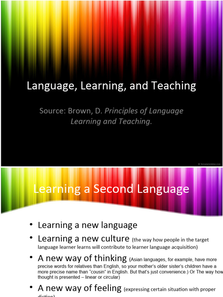 Chapter 1language, Learning, and Teaching2 | PDF | Second Language | Learning