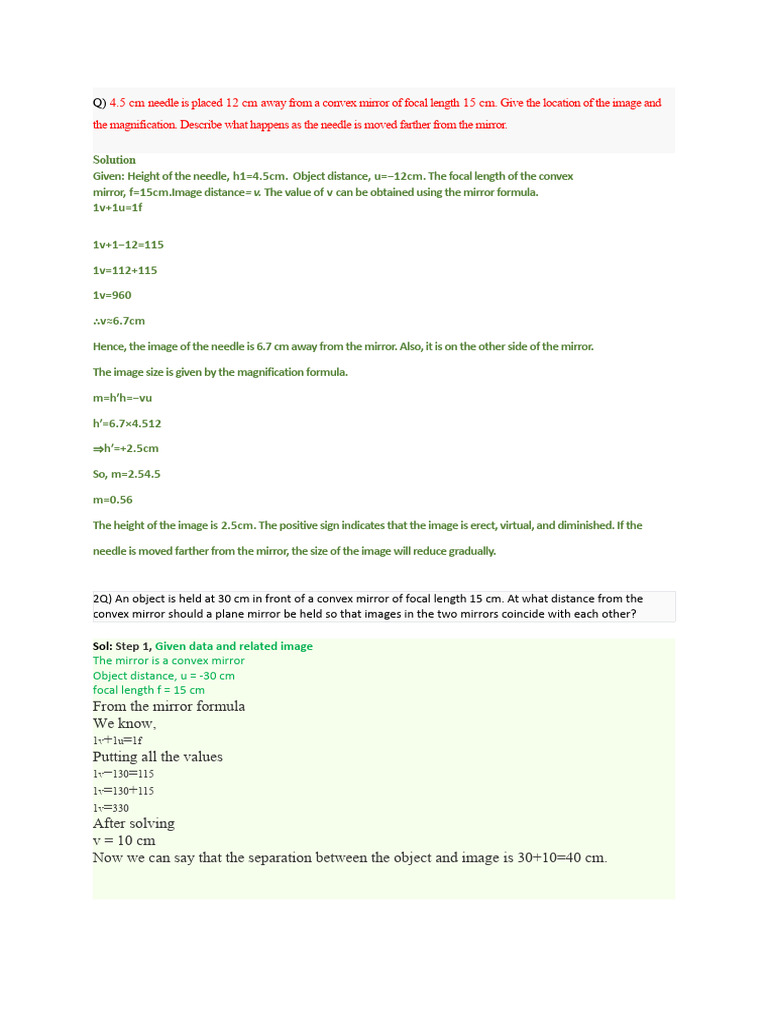 Problems For Reflection Pdf Electromagnetic Radiation Optics