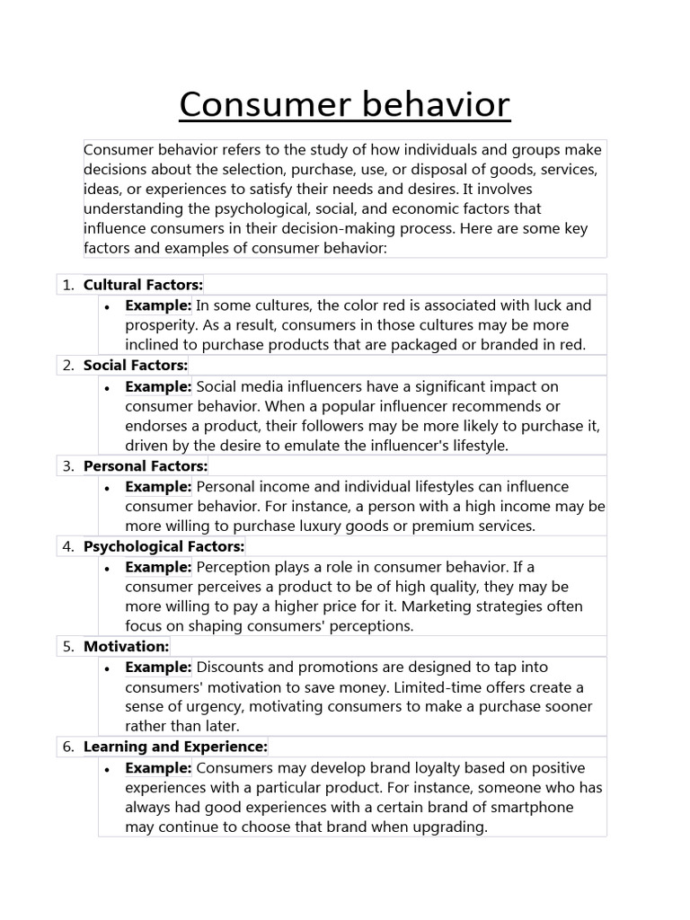 Consumer Behavior | PDF | Consumer Behaviour | Behavior