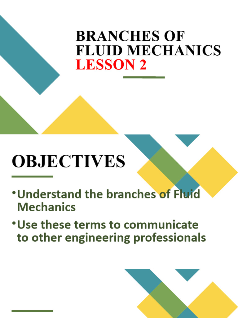 Lesson 2 Fluid Mechanics | PDF