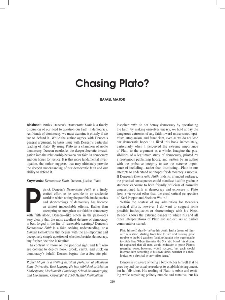 Chasing Plato | PDF