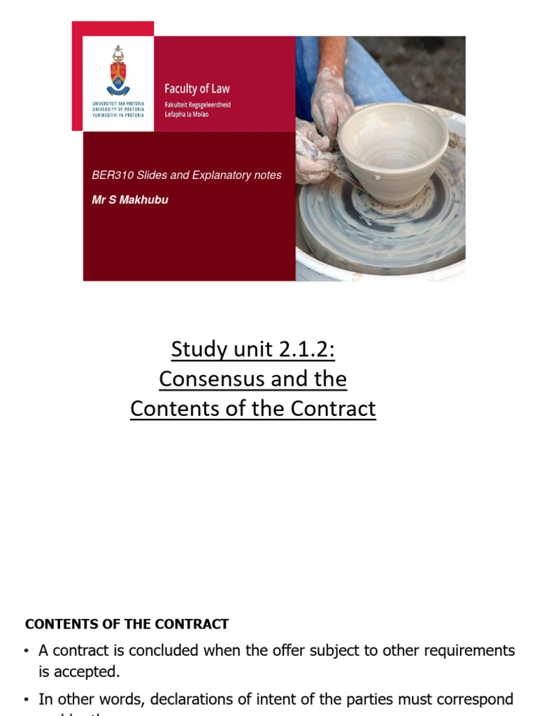 Understanding Contract Consensus and Terms | PDF | Legal Liability ...
