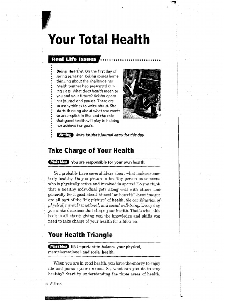 Your total health_Worksheet | PDF | Mental Health | Feeling