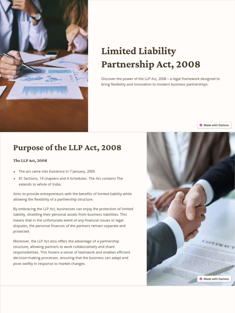 Limited Liability Partnership Act 2008 PDF | PDF | Limited Liability ...