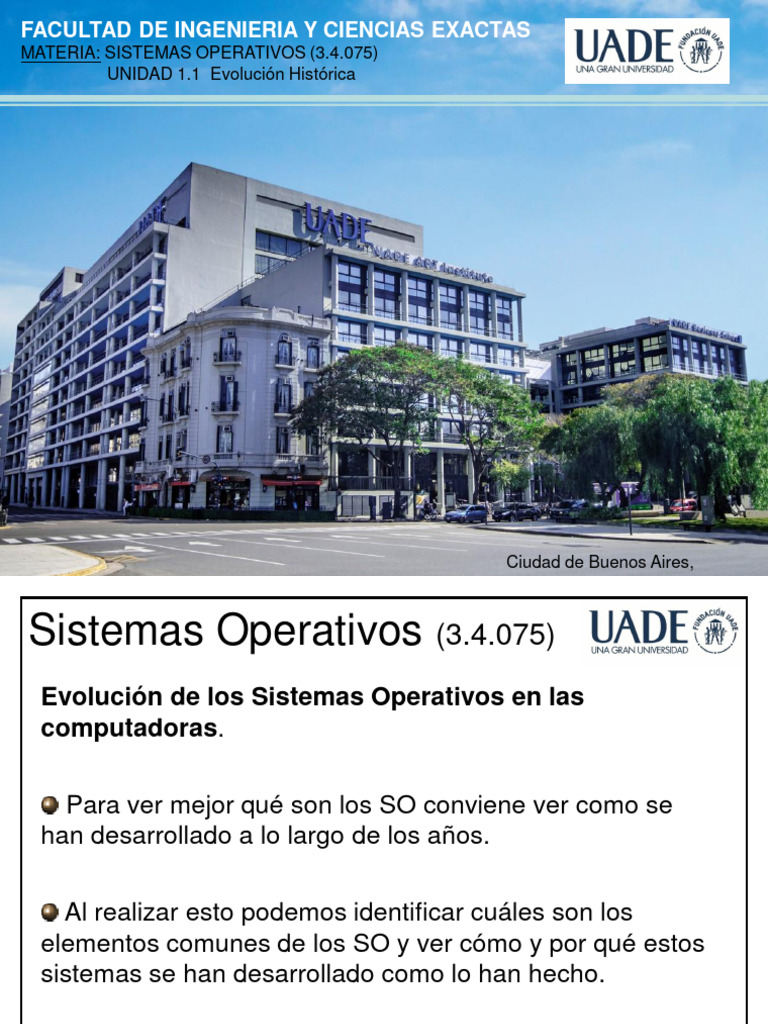 SO 1.0 Unidad 1.1 2020 | PDF | Sistema operativo | Programación