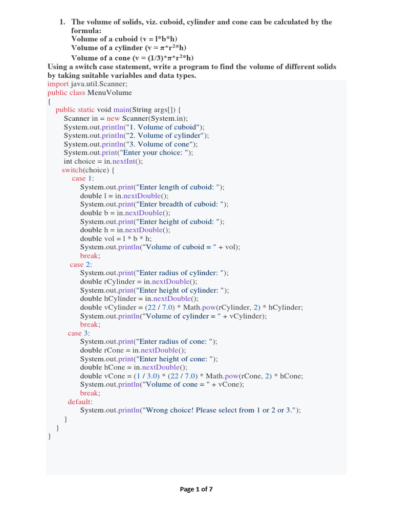 IMPORTANT PROGRAMS | PDF | Volume | Software Engineering