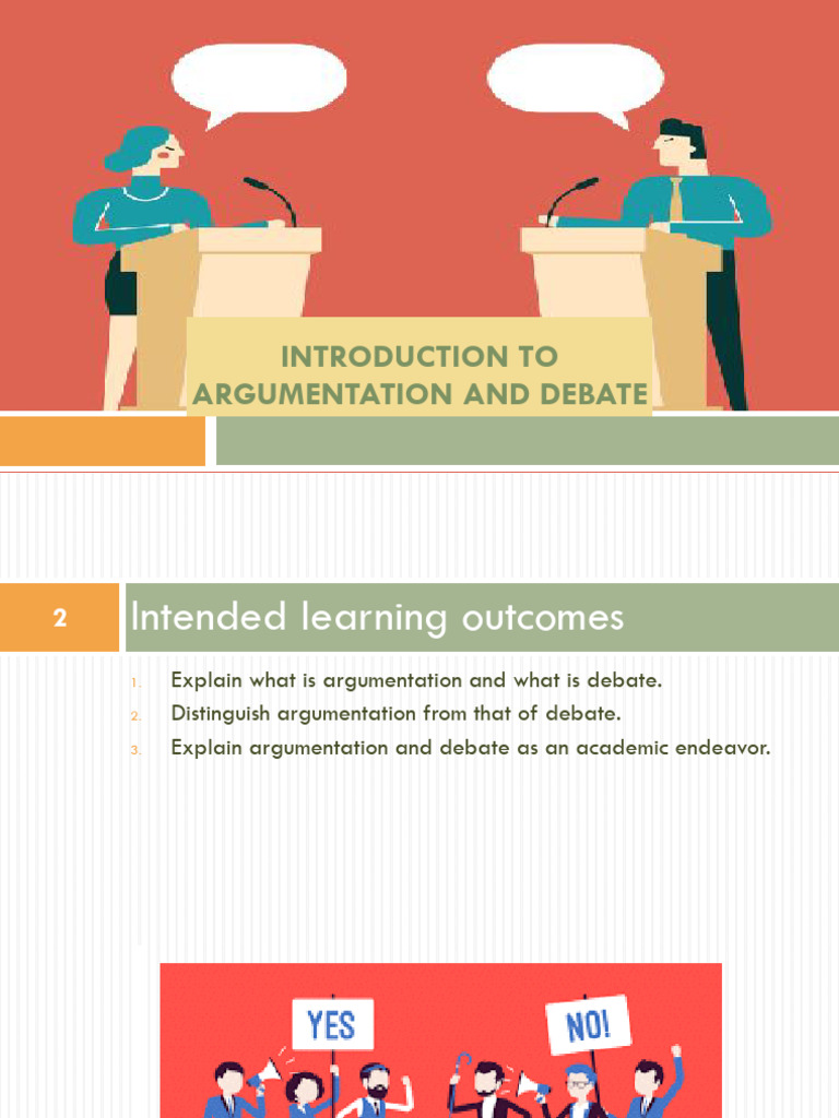 Debates. Lesson 1-2 | PDF | Argument | Attitude (Psychology)