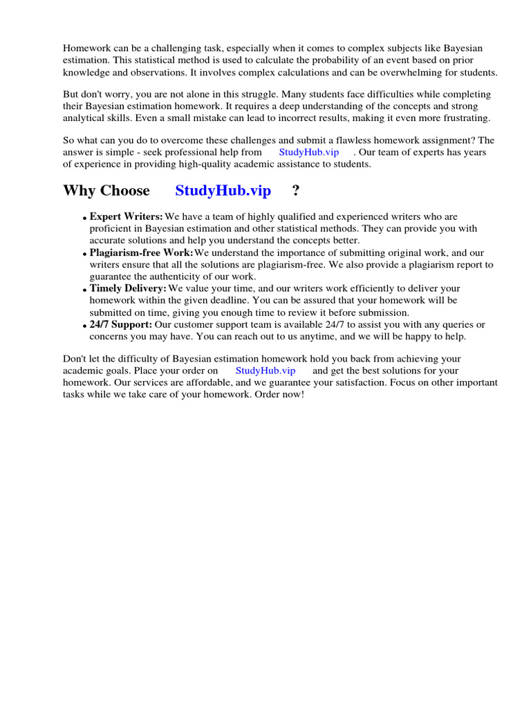 Bayesian Estimation Homework | Download Free PDF | Bayesian Inference ... Bayesian Estimation Homework | Download Free PDF | Bayesian Inference ...