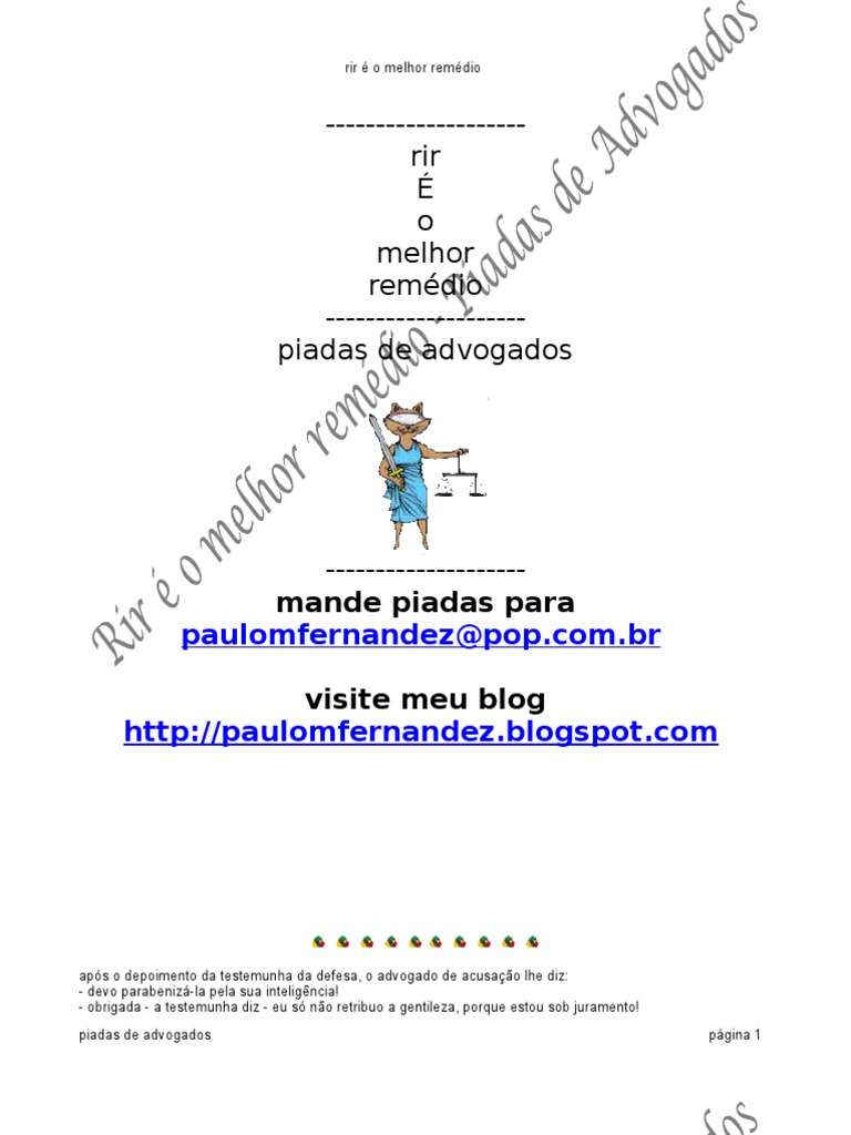 Piadas de Advogados | PDF | Advogado | Piadas