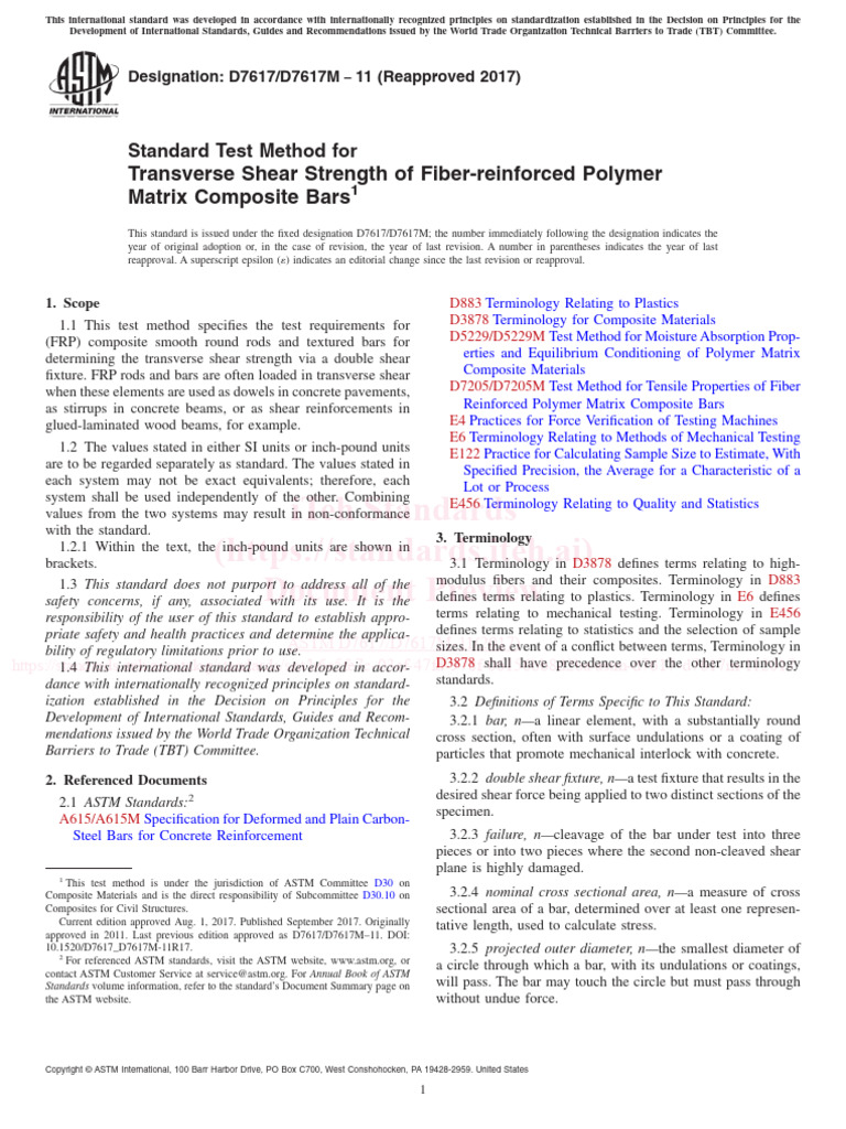 Astm D7617 D7617M 11 2017 | PDF | Composite Material | Fibre Reinforced ...