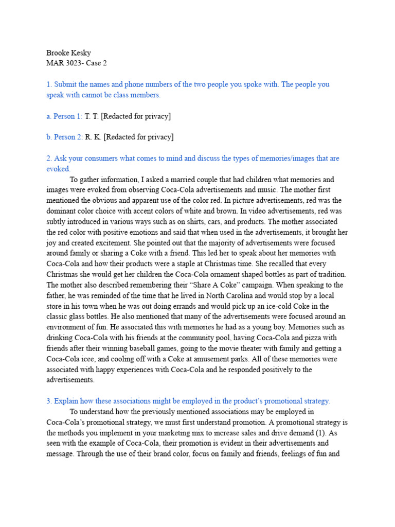 Mar 3023 Case 2 Kesky 2 | PDF | Brand | Coca Cola