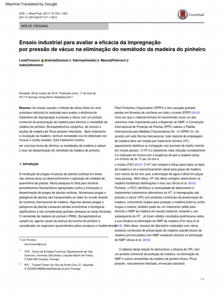 Ensaio Industrial para Avaliar A Eficácia Da Impregnação | PDF ...