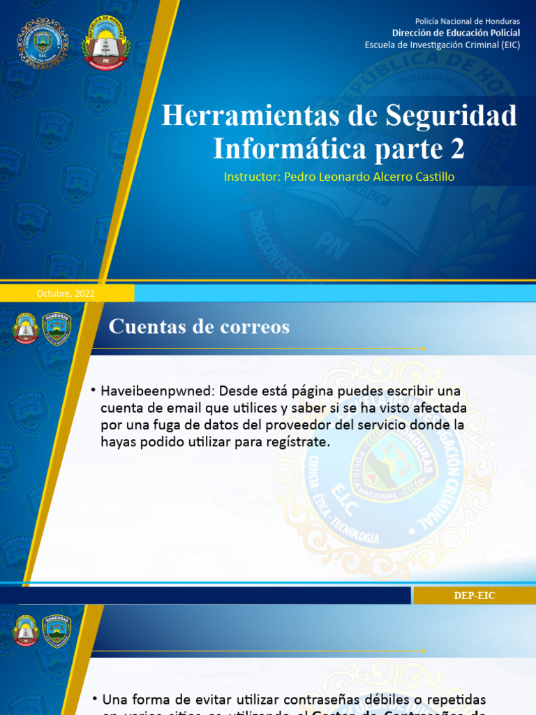 Herramientas de Seguridad Informática Parte 2 | PDF | Privacidad en internet | Contraseña