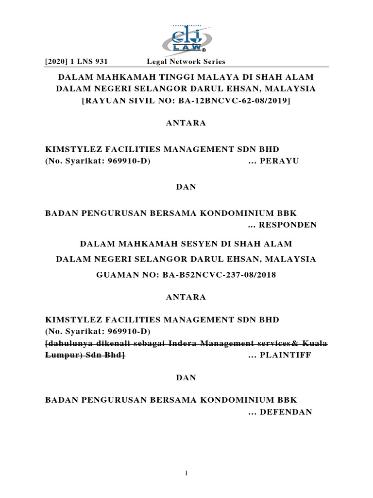 Kimstylez vs BBK: Appeal Judgment Analysis | PDF | Real Estate ...