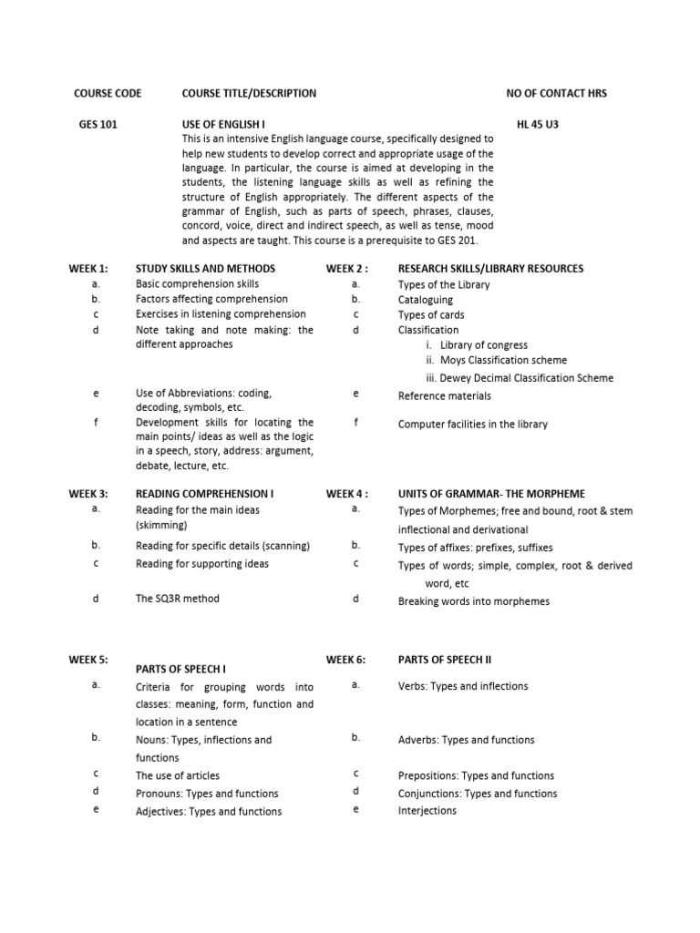 Ges 101 | PDF | Adverb | Verb