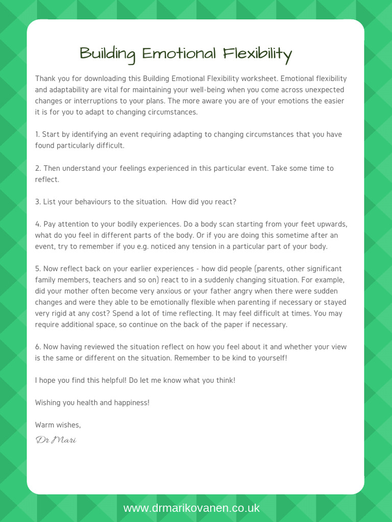 Emotional Flexibility | PDF | Feeling | Emotions