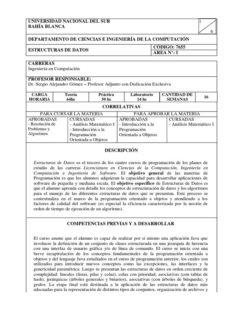 Estructuras de Datos | PDF | Lenguaje de programación | Programación de computadoras