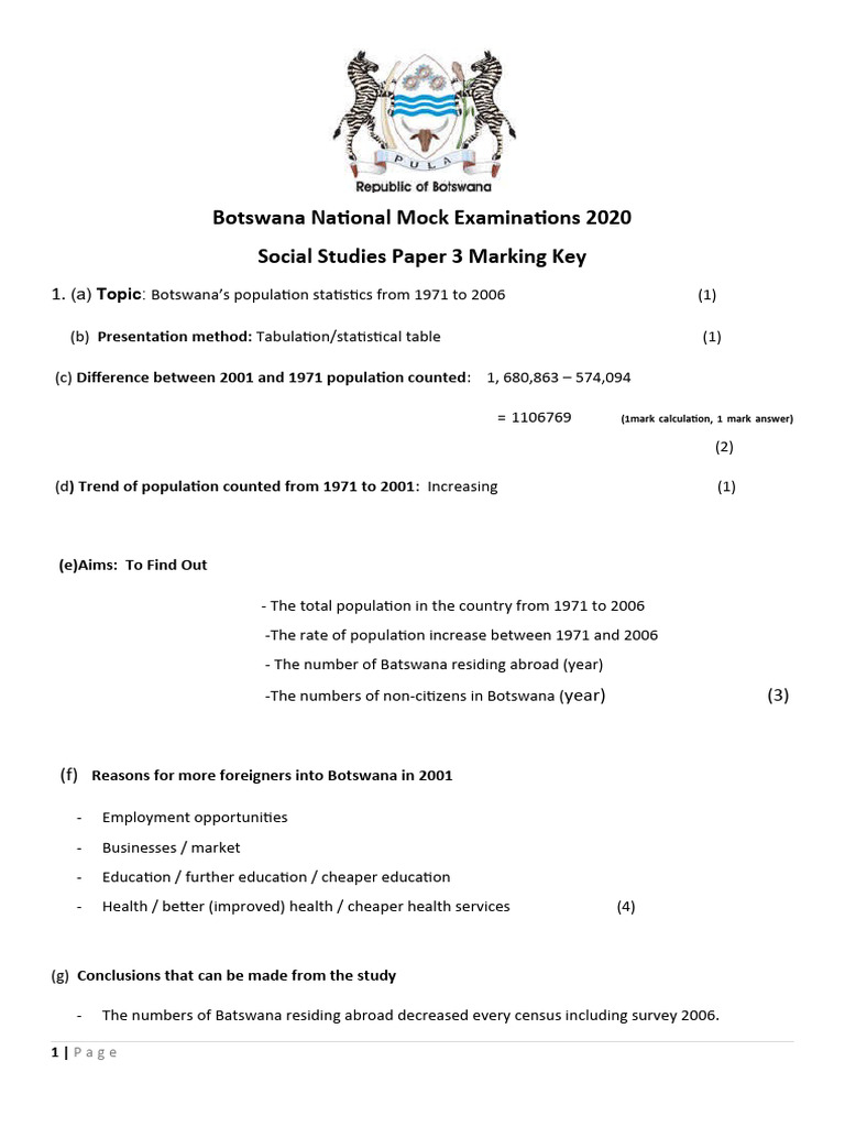 Edited Marking Key Paper 3 | Download Free PDF | Violence | Domestic ...