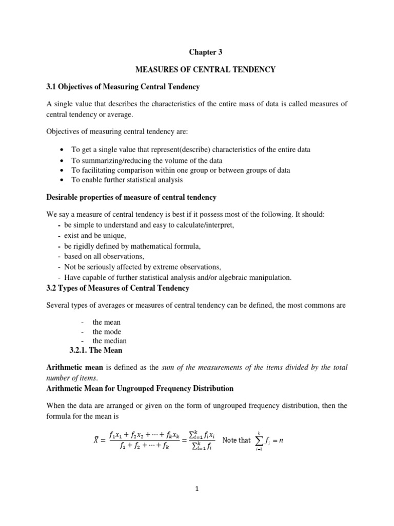 Chapter 3&4 5 | Download Free PDF | Coefficient Of Variation | Mean
