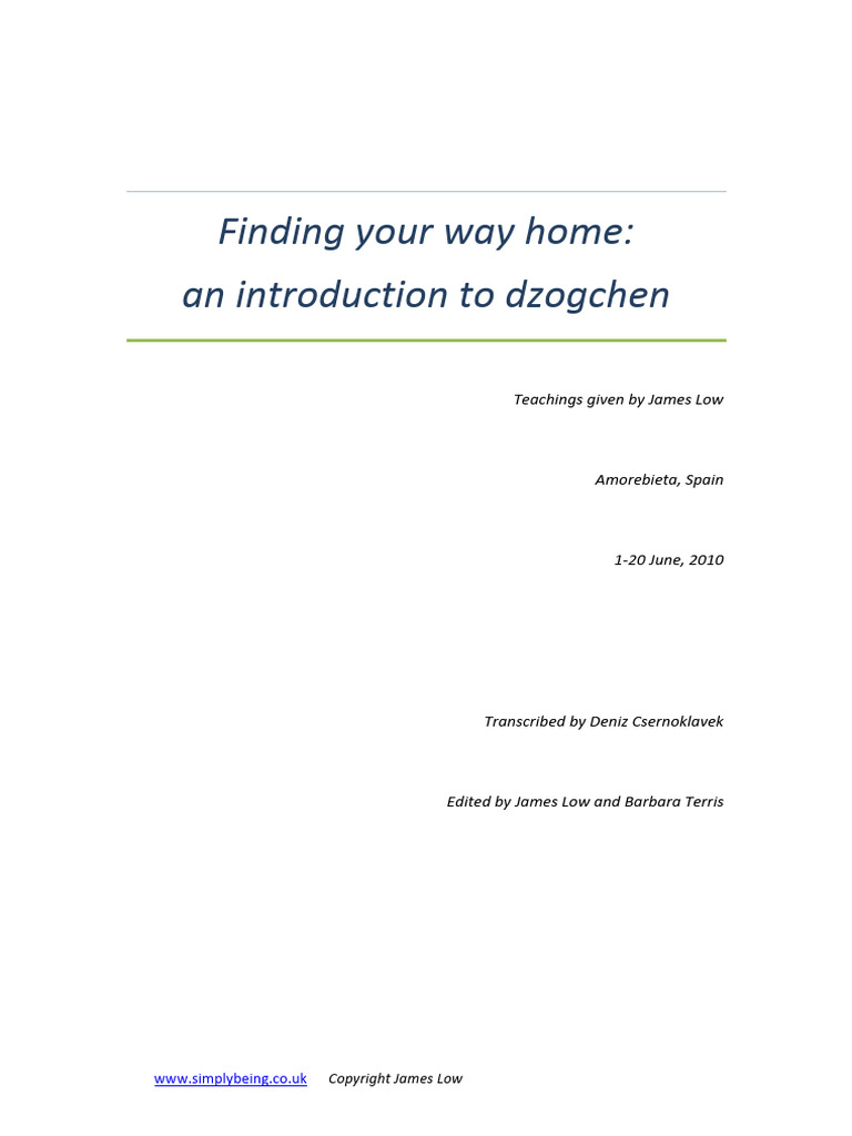 Finding Your Way Home | PDF | Dzogchen | Tibetan Buddhism