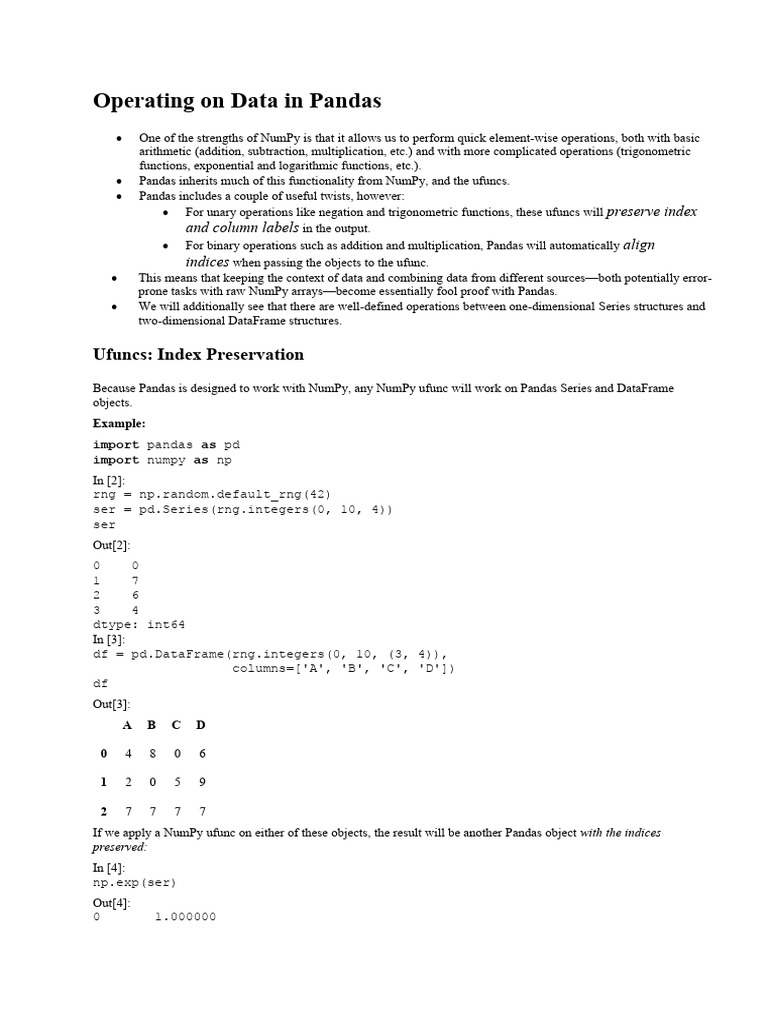 23 Operations In Pandas Pdf Computer Programming Computing 7791